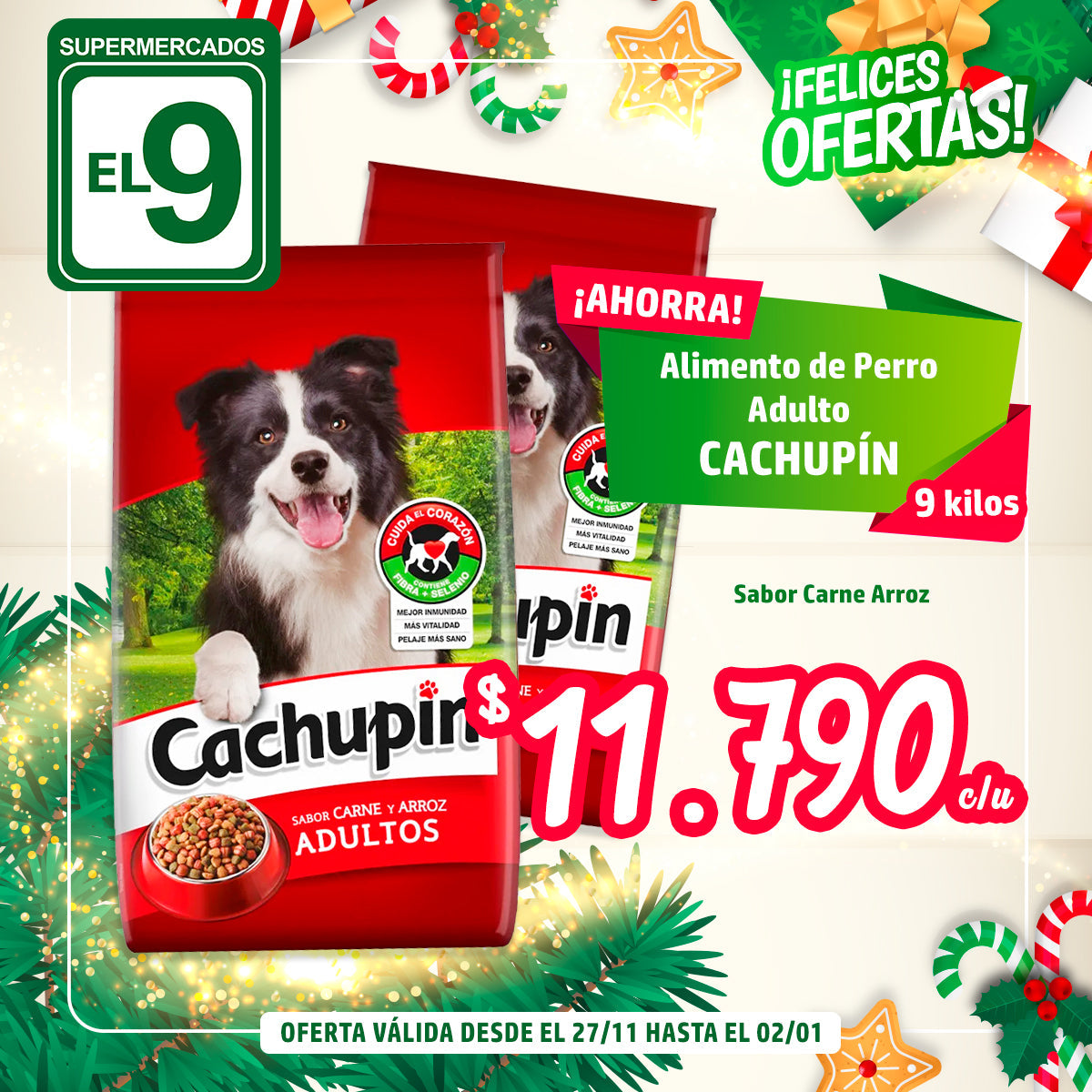 CACHUPIN ADULTO 9KG CARNE ARROZ – Supermercados el 9